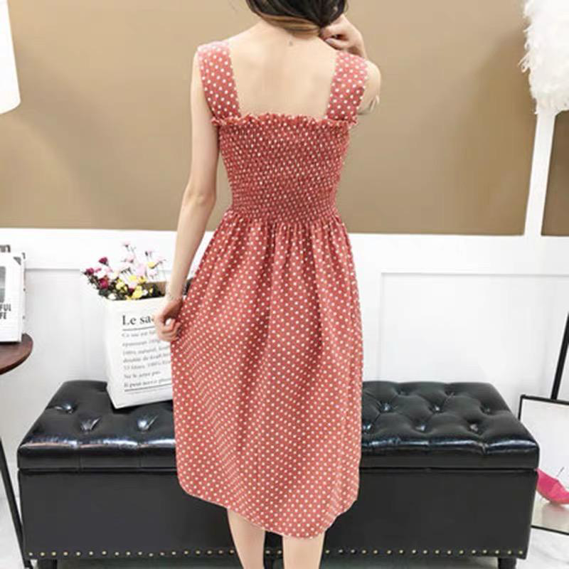 Sleeveless polka dotted frocks for women - Shop online women fashion ...
