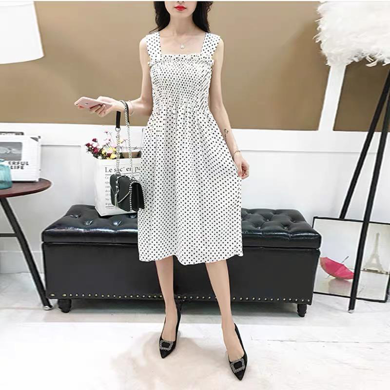 Sleeveless polka dotted frocks for women - Shop online women fashion ...